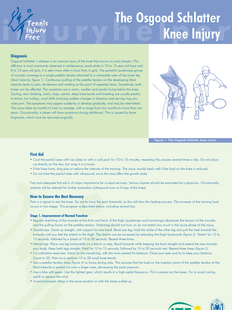 Osgood Schlatter | PDF | Knee | Diseases And Disorders
