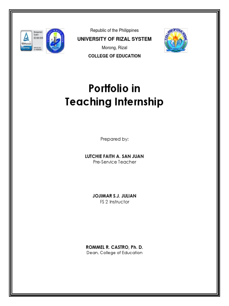 Teaching Internship Portfolio Overview | PDF | Stars | Climate Change