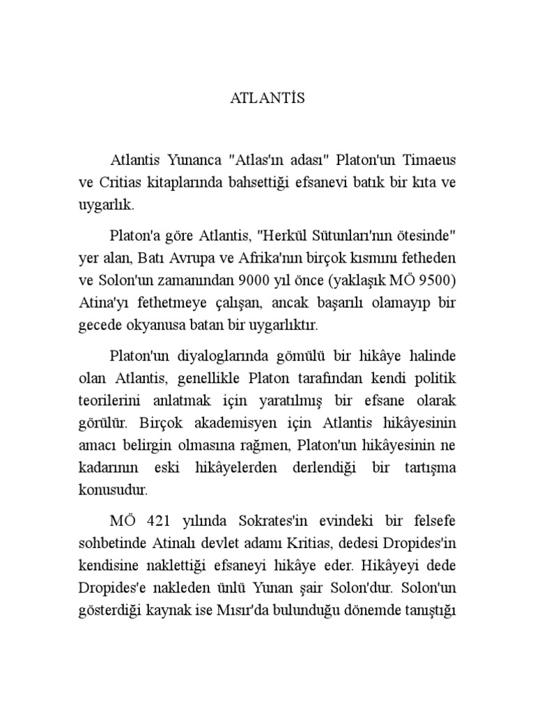 ATLANTİS | PDF
