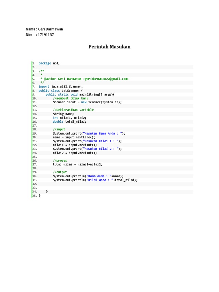 GeriDarmawan PBO 17191137 | PDF | Object Oriented Programming | Systems Engineering