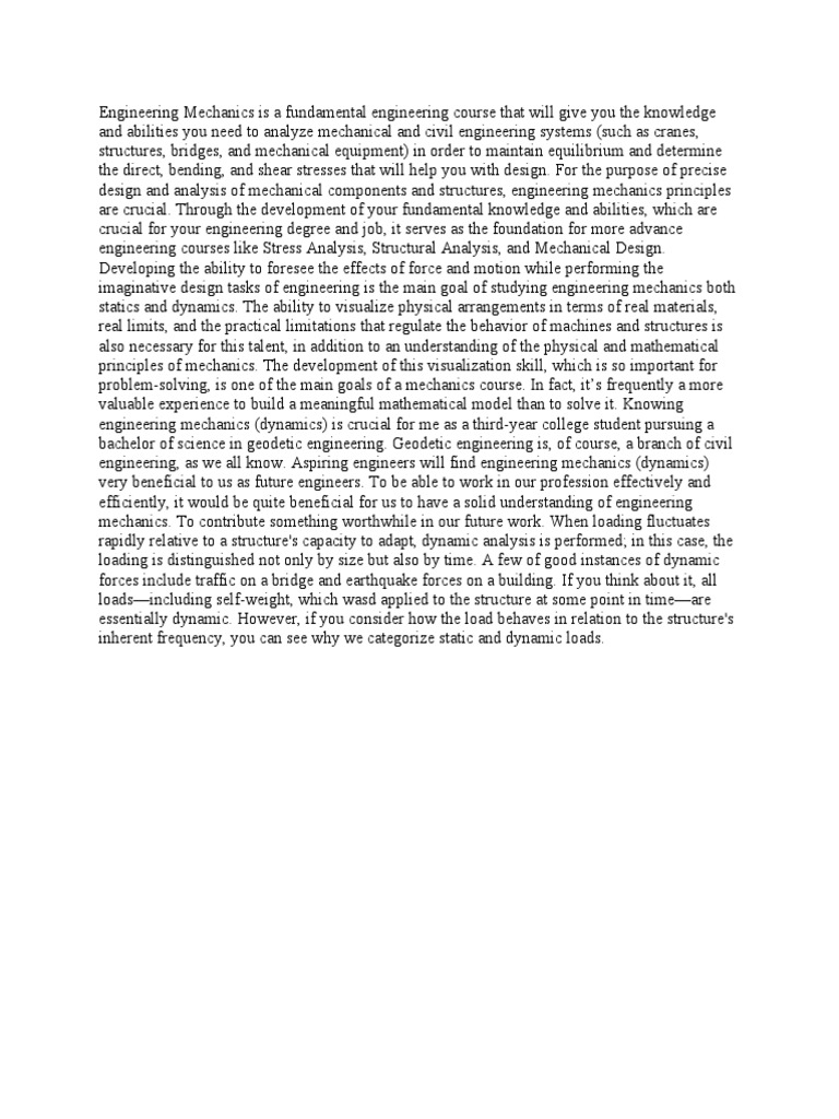 Dynamics Pdf Engineering Mechanics