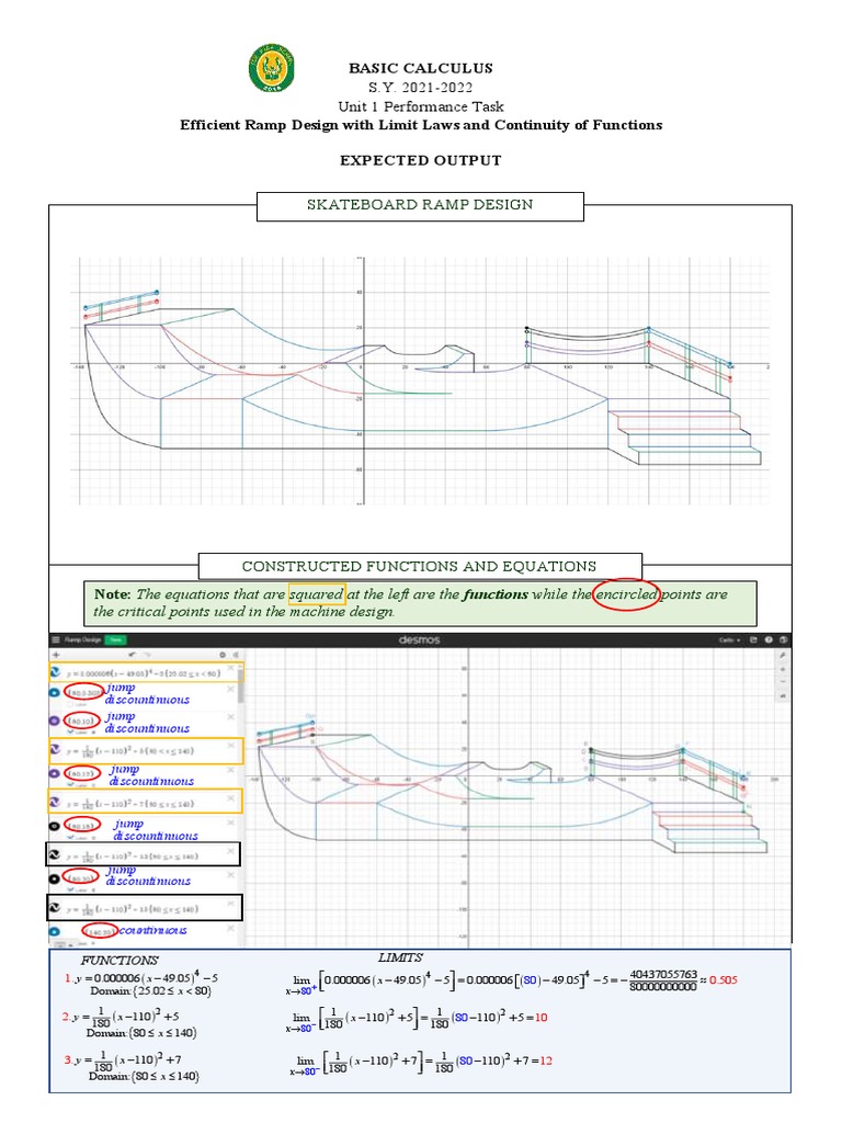 BasCal PETA 1 Ramp Design SAMPLE OUTPUT | PDF | Function (Mathematics ...