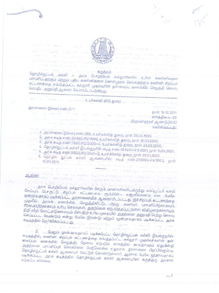 G.o.ms .No .277 | PDF