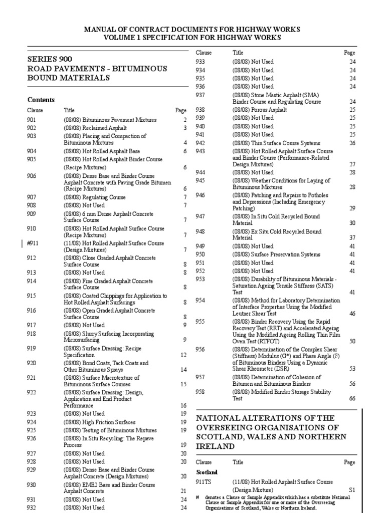 Series 900: Bituminous Pavement Specs | PDF | Road Surface | Asphalt
