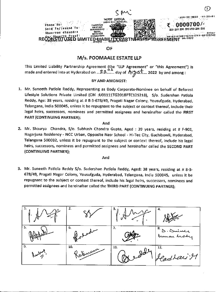 Poomaale LLP Signed Document 02 | PDF