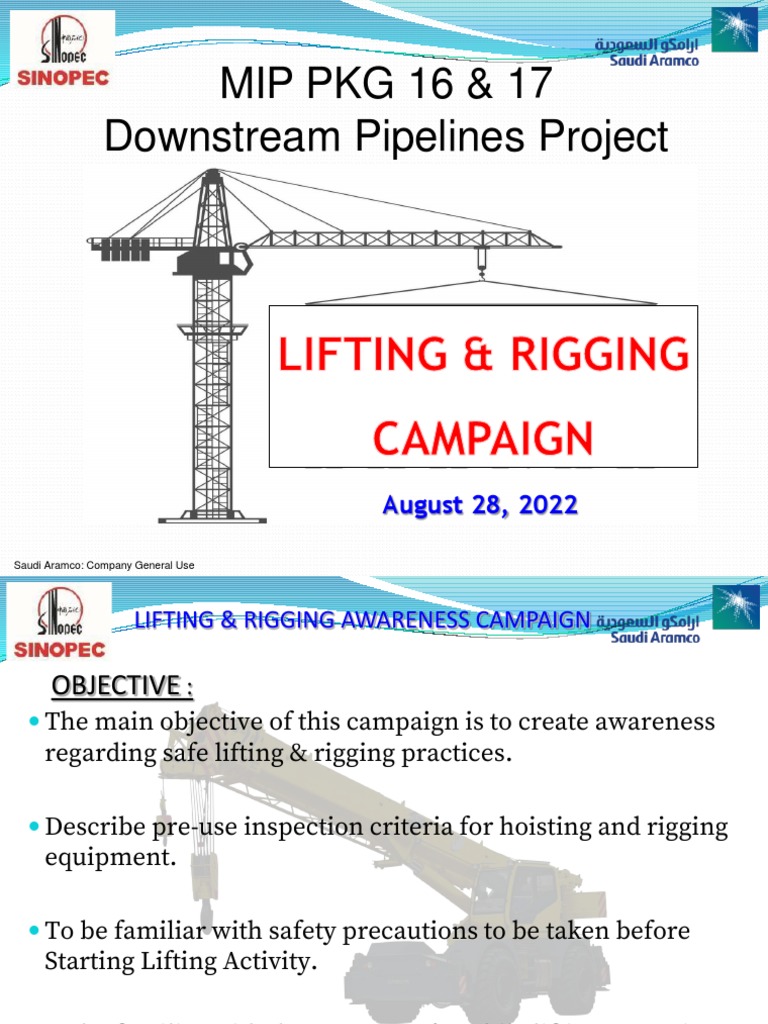 Lifting and Rigging Safety Campaign | PDF | Crane (Machine)