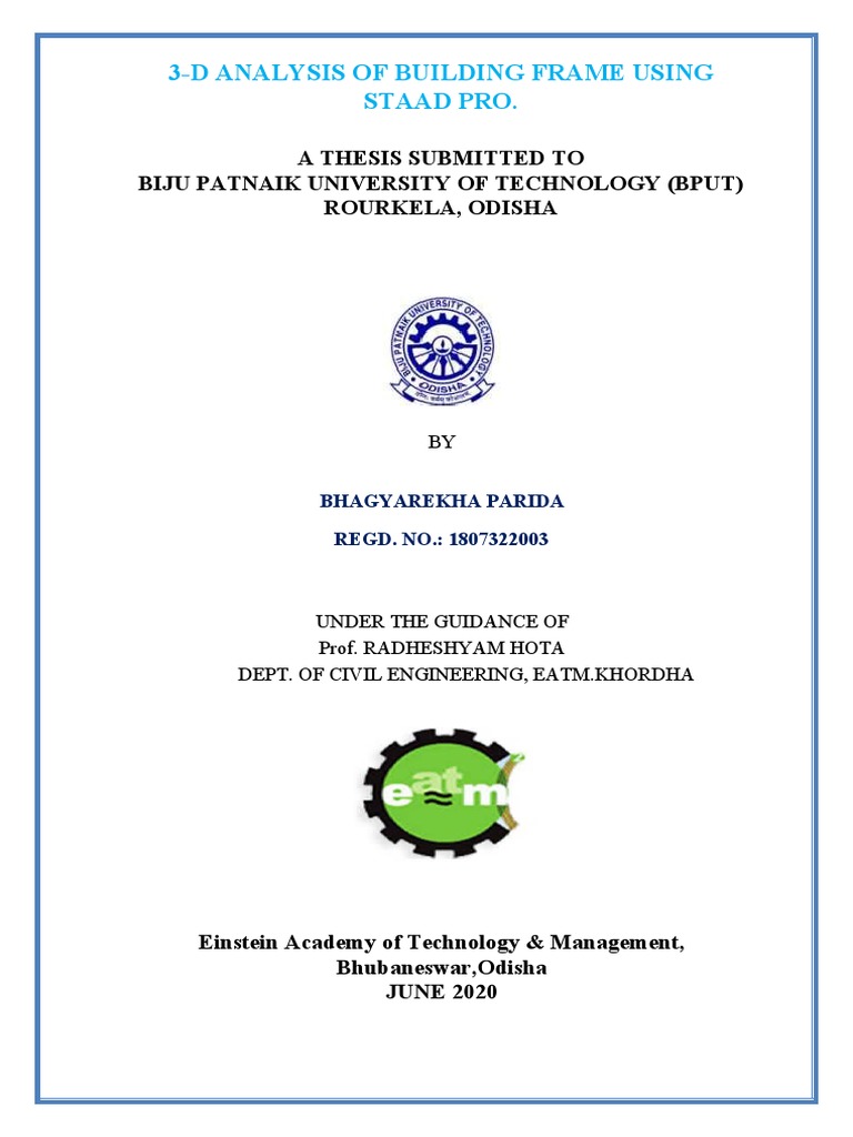 3 D Analysis of Building Frame Using Staad Pro | PDF | Beam (Structure ...