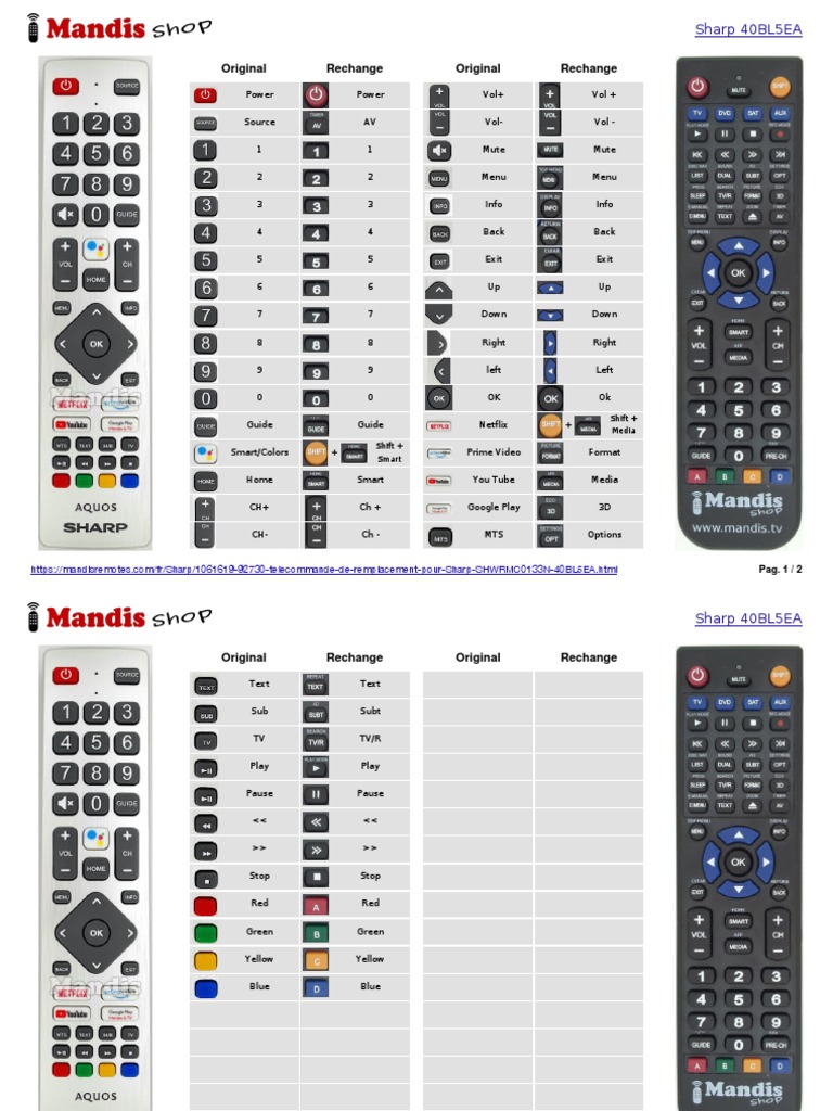 Schema Sharp SHWRMC0133N 40BL5EA | PDF