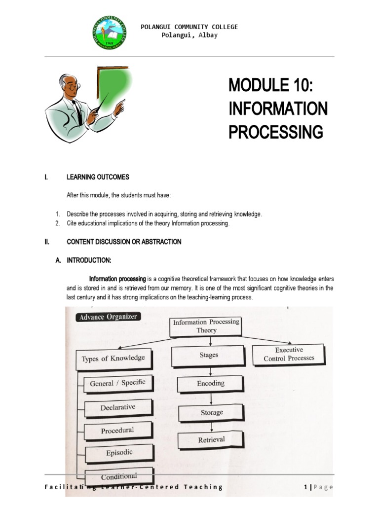 Module 10 Information Processing | PDF | Memory | Long Term Memory
