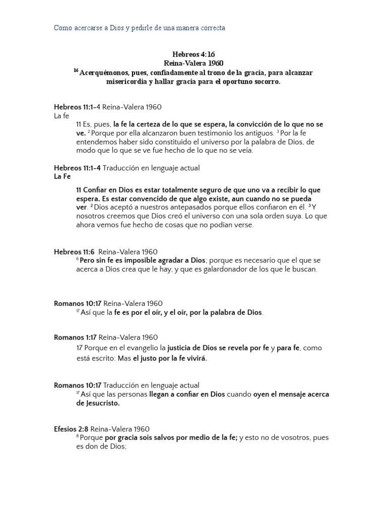 Como Acercarse A Dios Y Como Pedirle Descargar Gratis Pdf Jesús