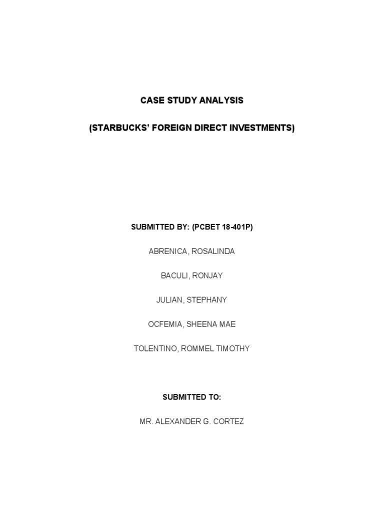 Case Study - Starbucks | PDF | Starbucks | Coffee