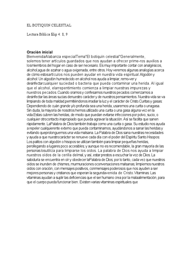 El Botiquin Del Cielo | PDF | Dios | Creencia religiosa y doctrina