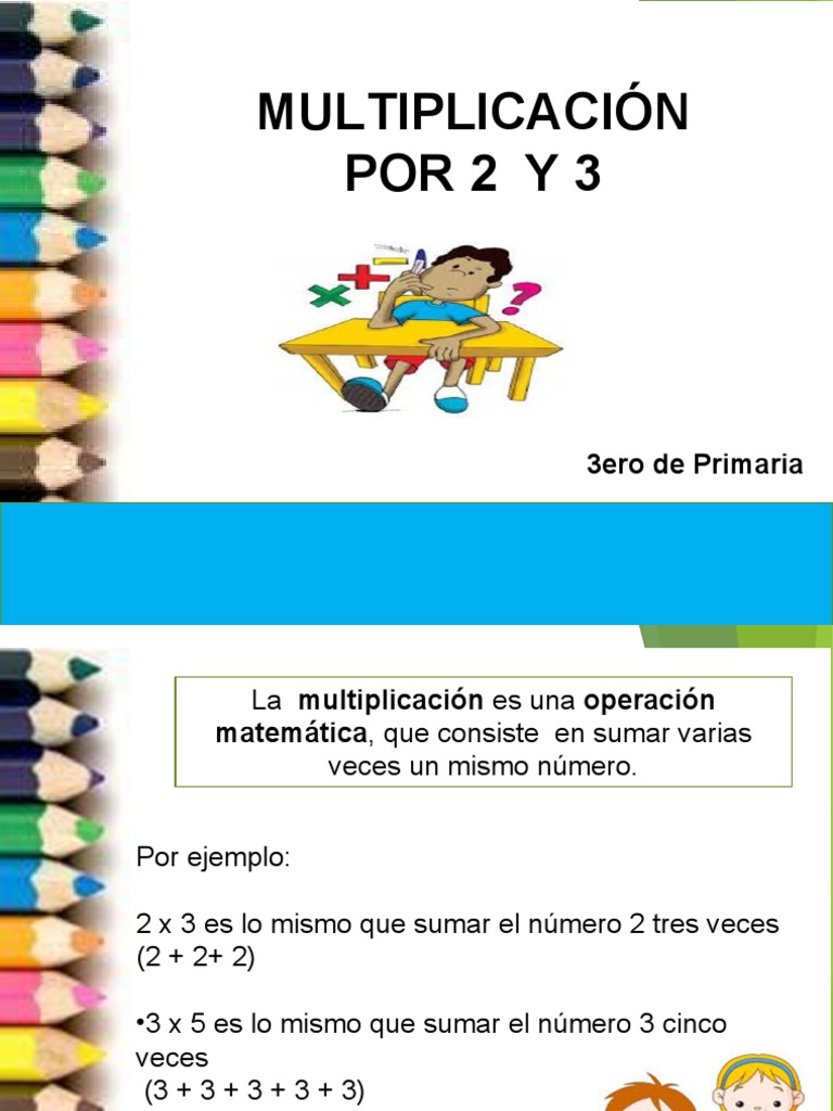 Multiplicacion Por 2 y 3 | PDF | Multiplicación | Matemáticas