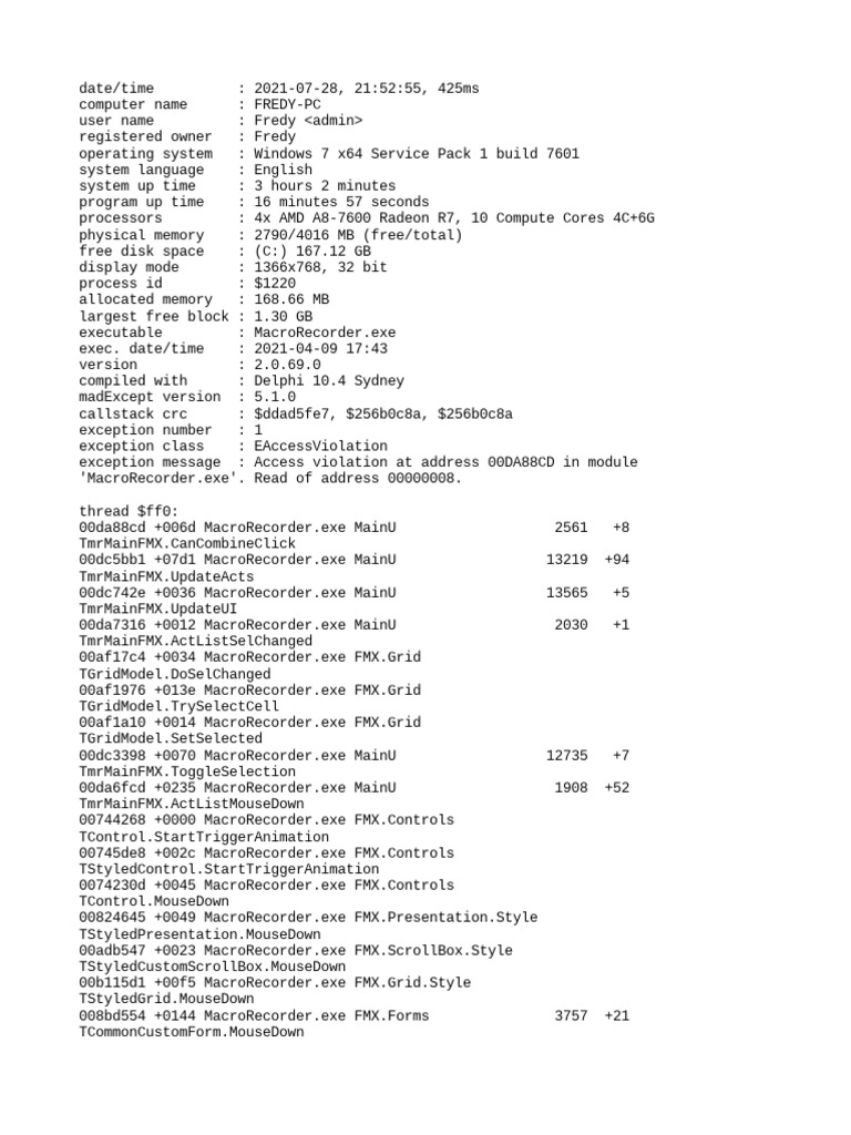 Bugreport | PDF | Computer Hardware | Office Equipment