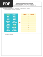 Prova de Escrita Sob Ditado PED | PDF