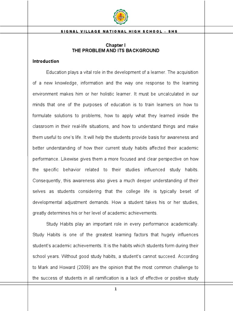 Study Habits in Relation To Academic Performance of ABM Student | PDF ...