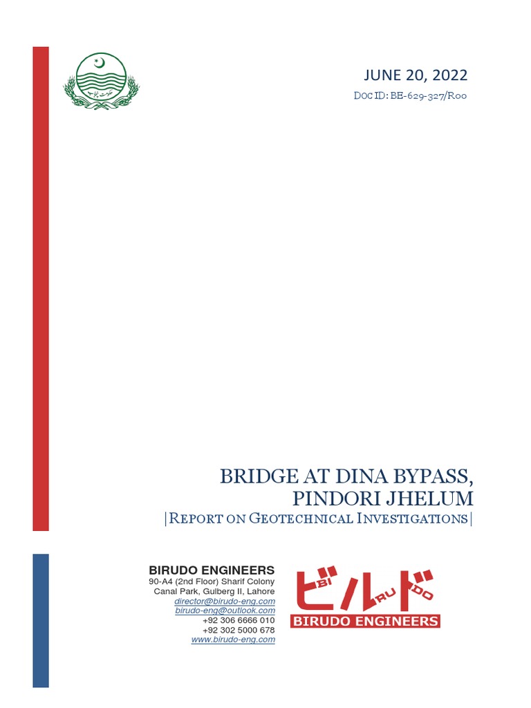 BE-629-327 Report On Geotechnical Investigations | PDF | Geotechnical Engineering | Deep Foundation