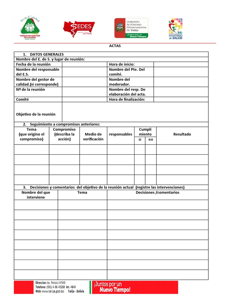 Formato para Actas | PDF