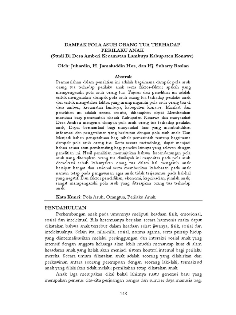 Dampak Pola Asuh Orang Tua pada Anak | PDF | Karier & Perkembangan