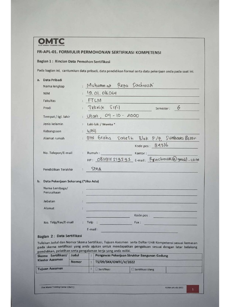 Form Apl 1 - Compressed | PDF