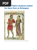Balangay | PDF | Sailing Ships | Ship Types