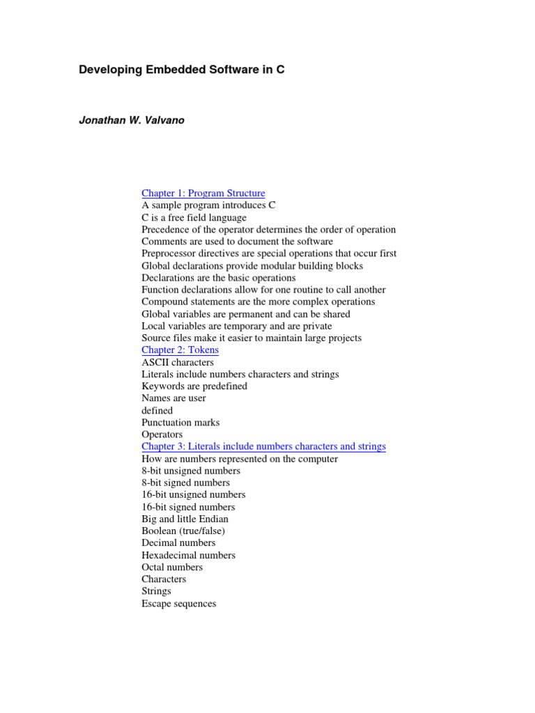 Embedded C Pdf Parameter Computer Programming Subroutine