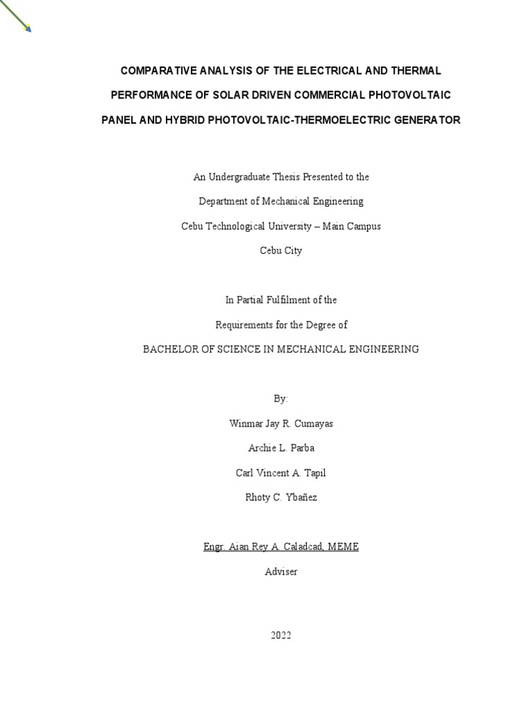 Group 5 Final Manuscript | Download Free PDF | Photovoltaics | Heat Transfer