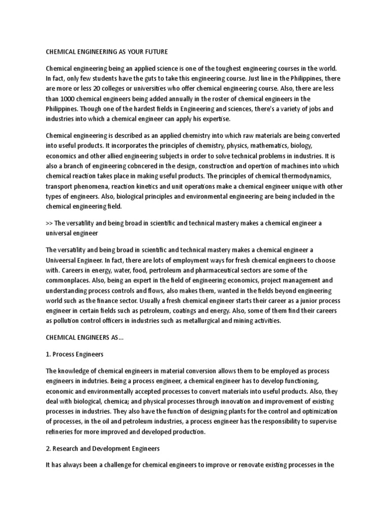 Chemical Engineering | PDF | Engineering | Chemical Engineering
