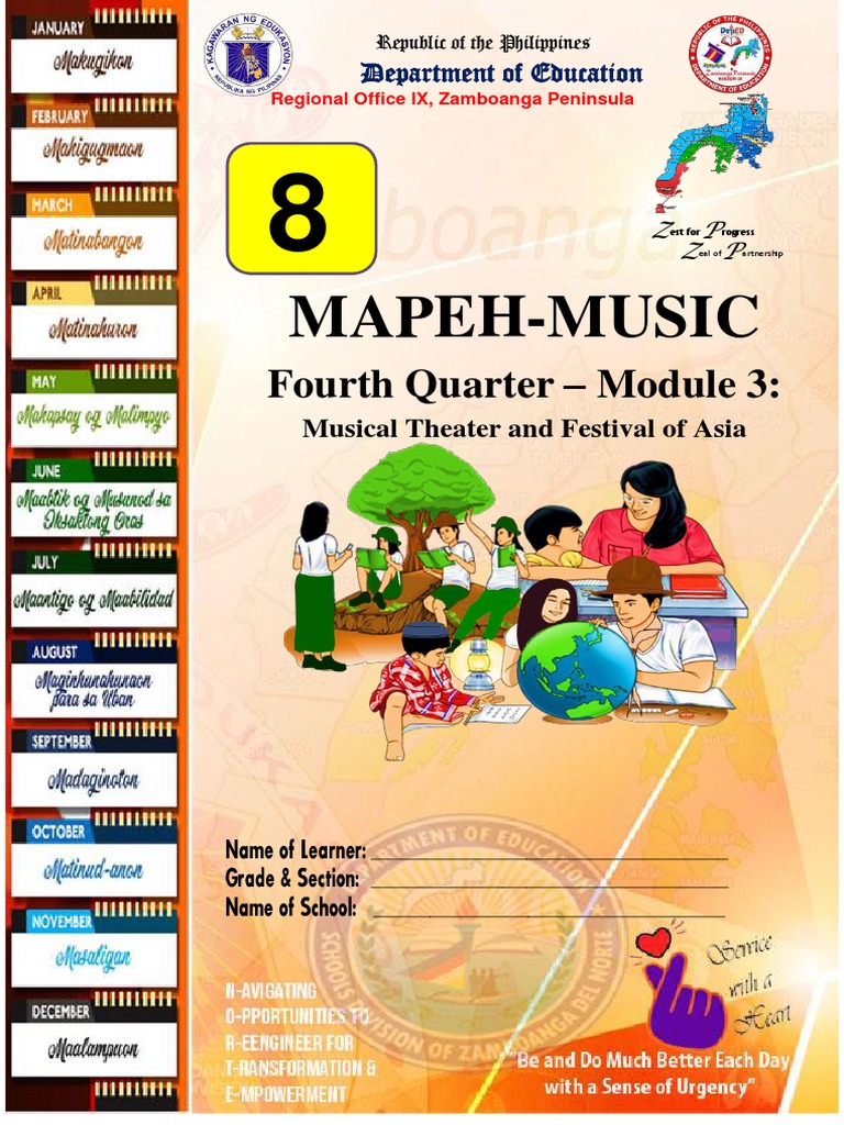 Grade 8 MUSIC Q4 Module 3 | PDF | Musical Instruments | Performing Arts