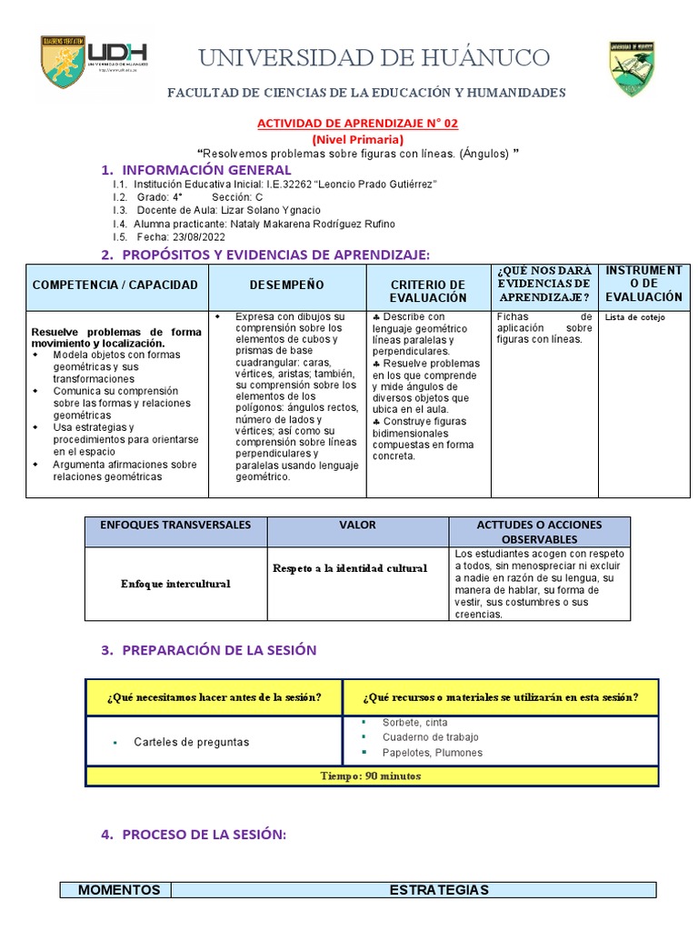 Sesion 23 de Agosto Leoncio Prado | PDF | Geometría | Ángulo