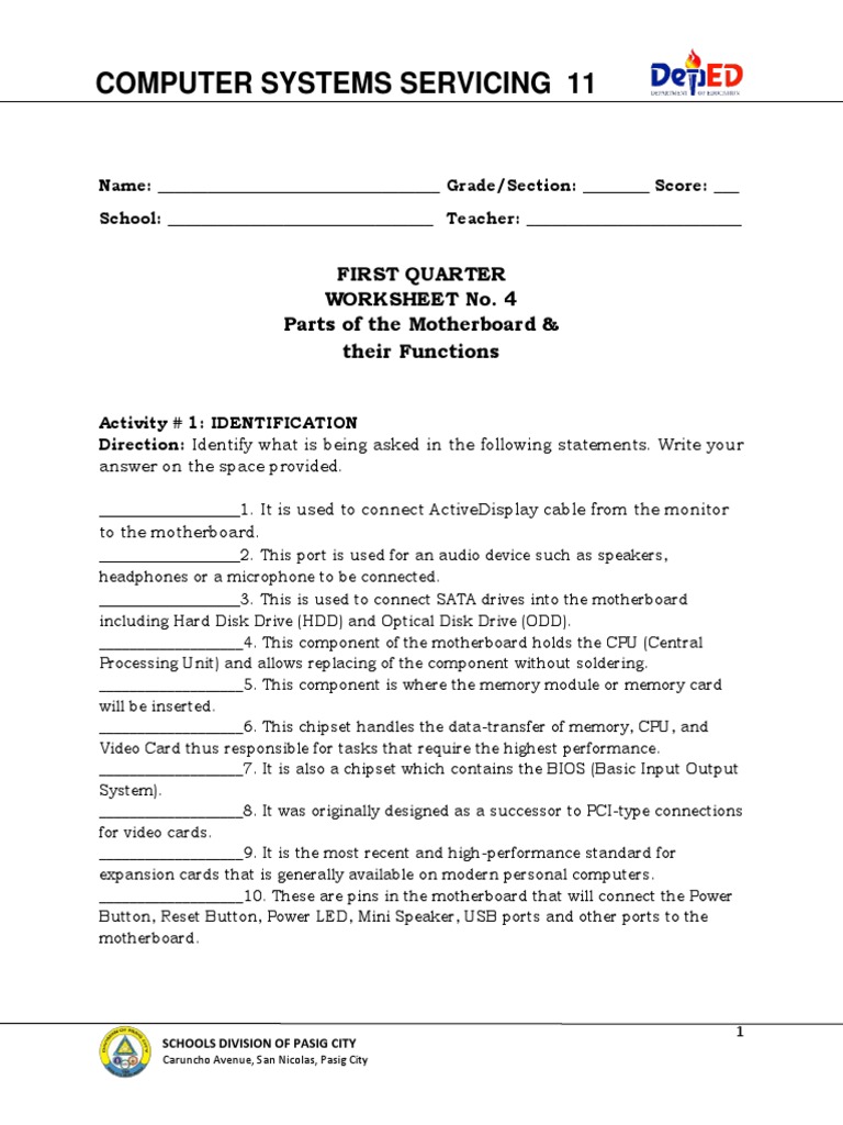 TVL CSS G11-Q1-DW4 | PDF | Bios | Classes Of Computers