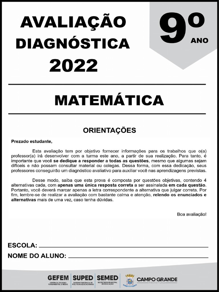Aval - Diag.mat 9ºano.2022 | PDF | Formas geométricas | Geometria Elementar