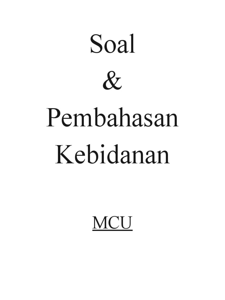 180 Soal Kebidanan & Pembahasan #1 | PDF