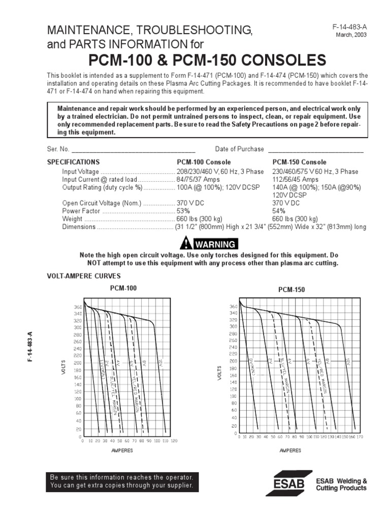 PCM 100 150 Maint Parts | PDF | Power (Physics) | Electrical Components