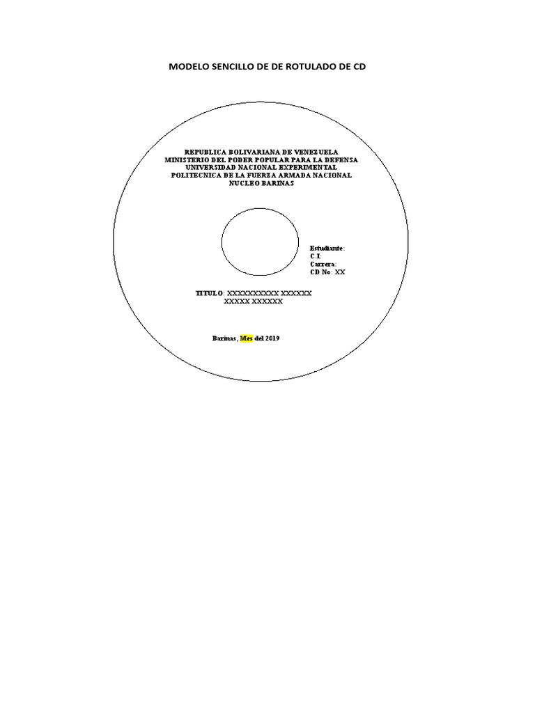 Formato Entrega de CD | PDF