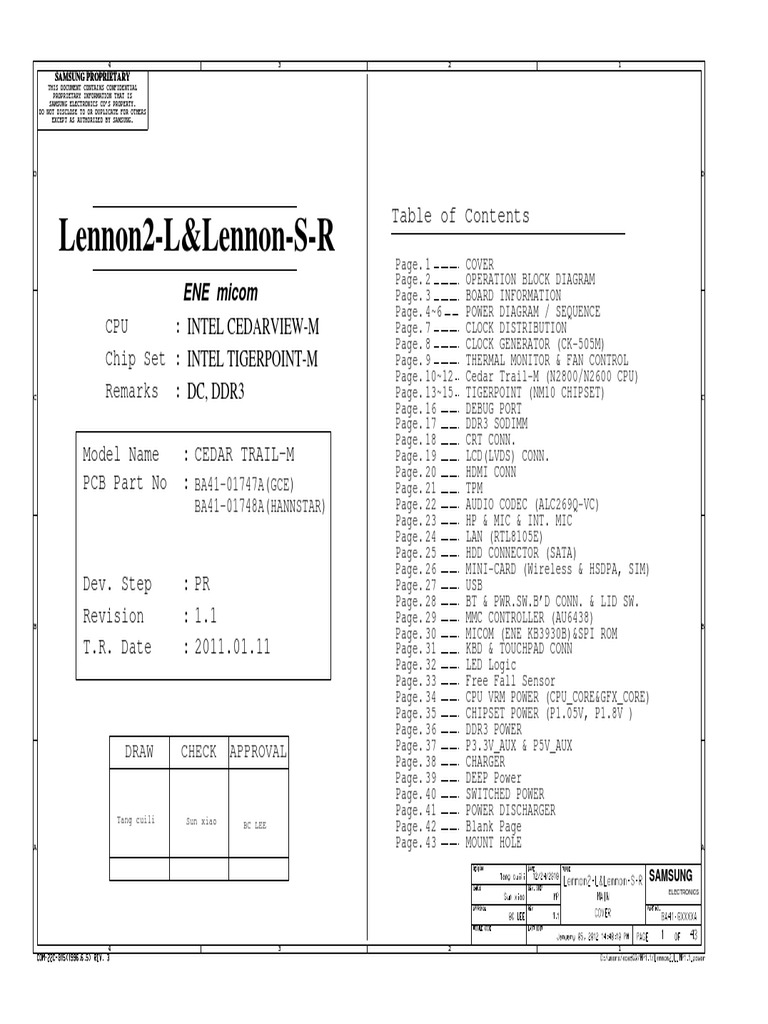 Samsung Lennon2 Lennon S R BA41 01747A, BA41 01748A | PDF | Computer ...