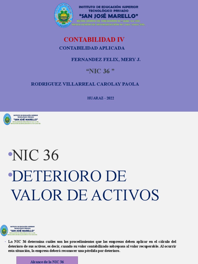 Nic 36 | PDF | Activo intangible | Presupuesto