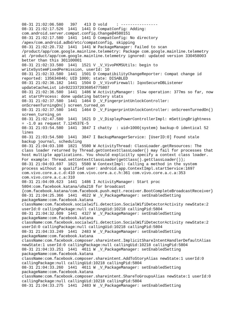 Log | PDF | Operating System Technology | Computing