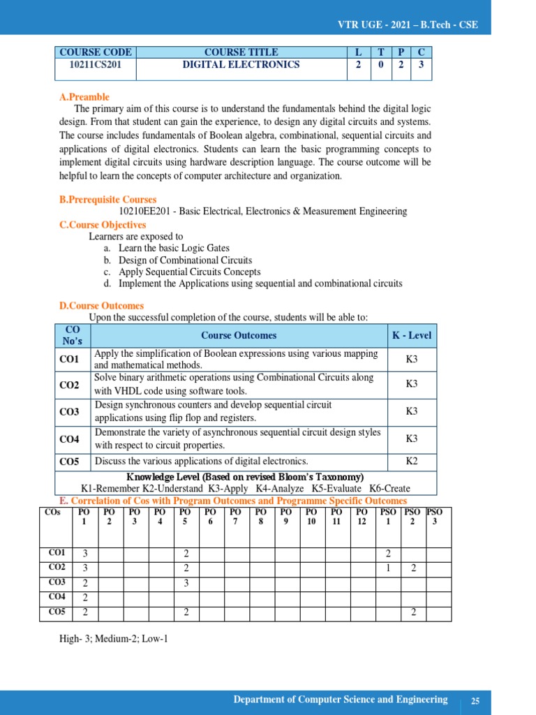 Digital Electronics Course Overview | PDF | Logic Gate | Digital Electronics