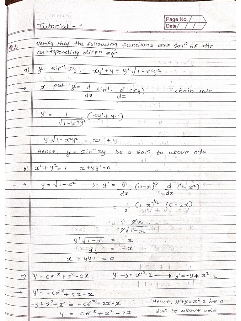 Maths Tutorial 1 Pdf