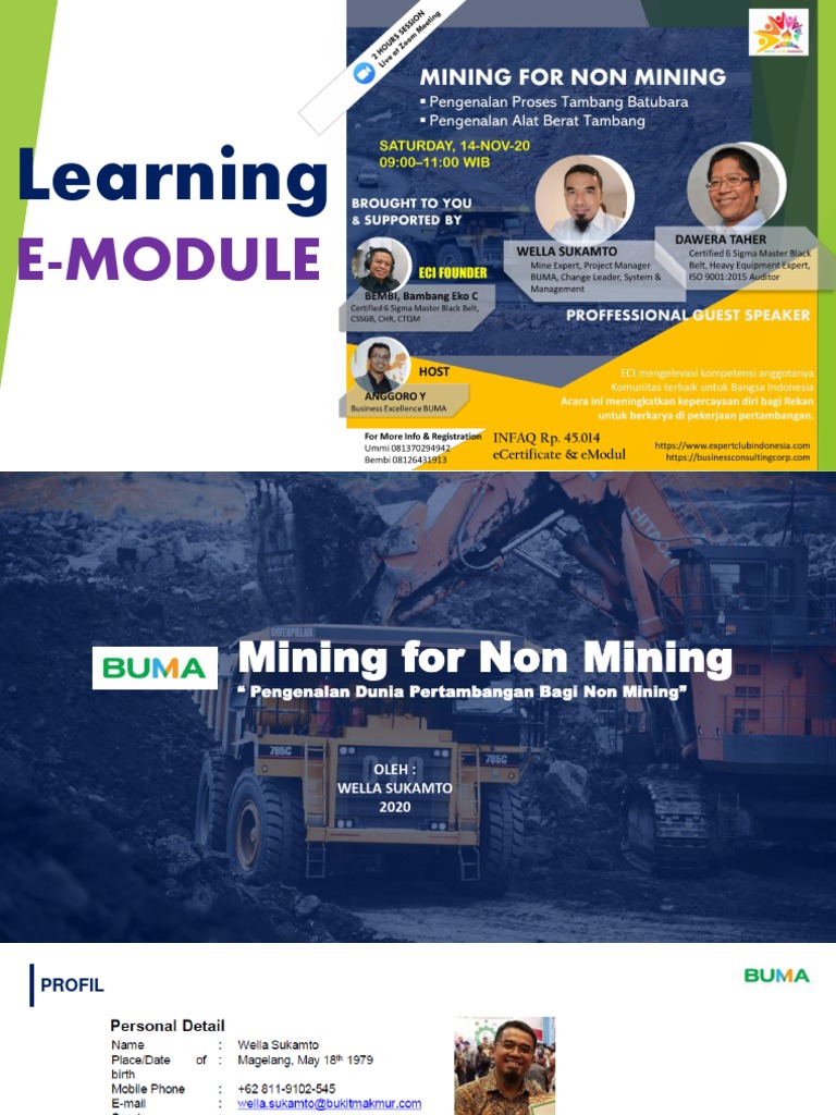Learning E-Module Mining For Non Mining - Compressed | PDF | Bisnis ...
