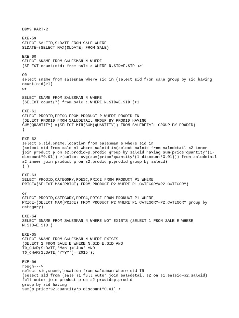 DBMS Part-2 | PDF DBMS Part-2 | PDF