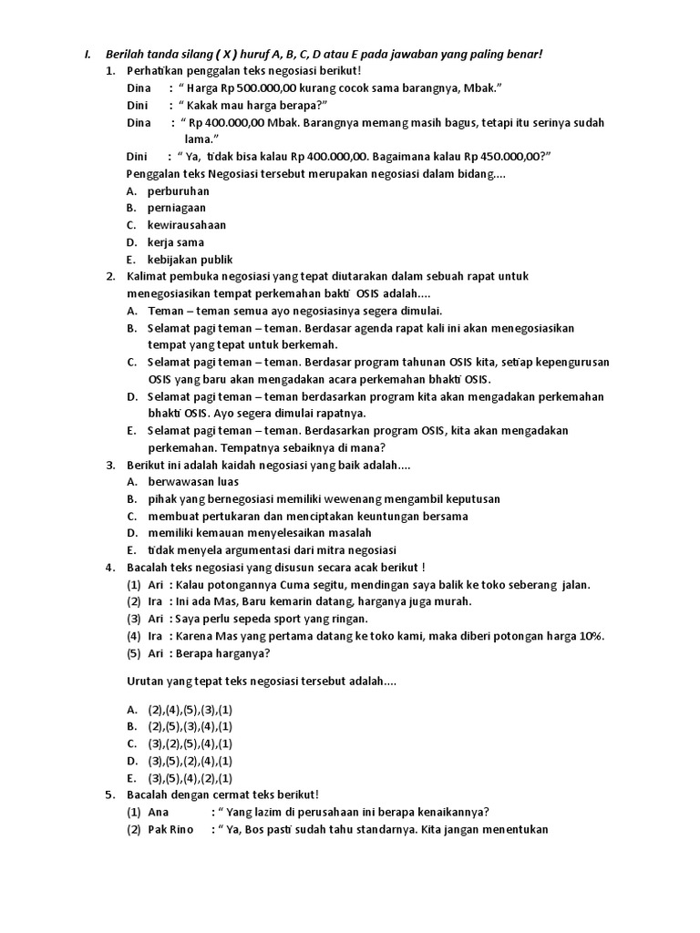 Soal Uji Coba Pat Bsi X 2021-2022 | PDF | Karier & Perkembangan | Seni ...