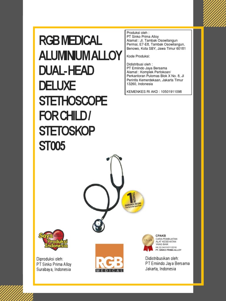 Brosur RGB Medical Stetoskop ST005 | PDF