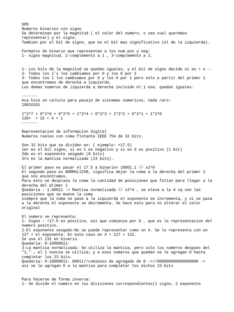 SPD Parcial | PDF | Poco | Aritmética