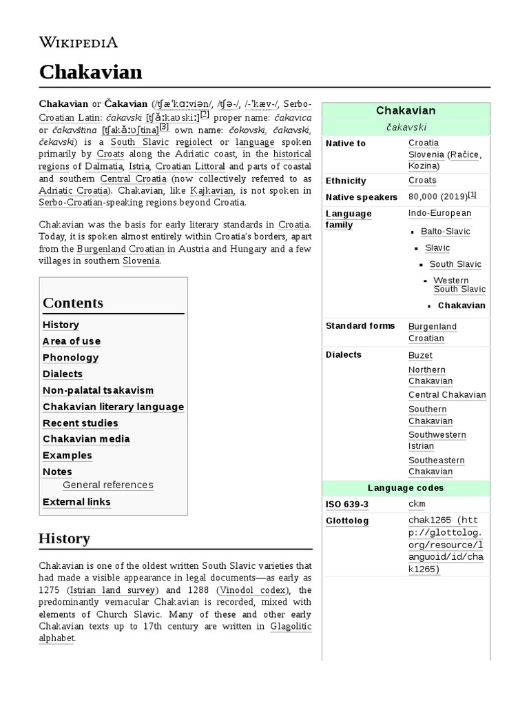 Chakavian | PDF | Ethnic Groups | Europe