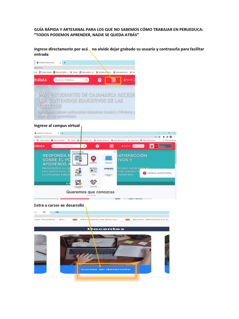 Guía para Usar PeruEduca Fácilmente | PDF