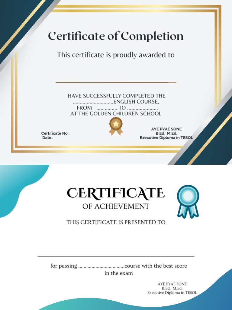 White and Blue Elegant Public Speaking Course Certificate Template-2 | PDF