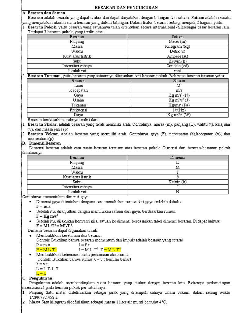 Besaran Dan Pengukuran | PDF | Sains & Matematika