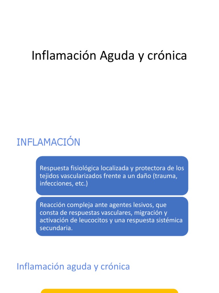 Inflamación Aguda y Crónica: Definición y Características | PDF ...